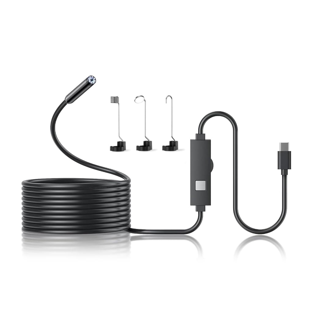 MOMOJIA Single/Double Lens Waterproof Endoscope USB C Rechargeable ...