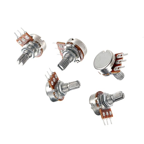 MOMOJIA Split Shaft 220K Ohm Linear Potentiometer Metal Construction ...