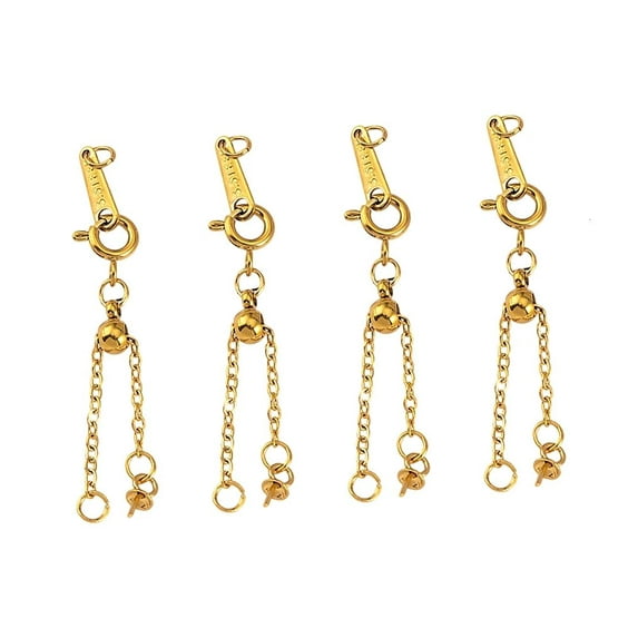 MOMOJIA Stainless Steel Jewelry Fastener Chain Metal Extenders for ...