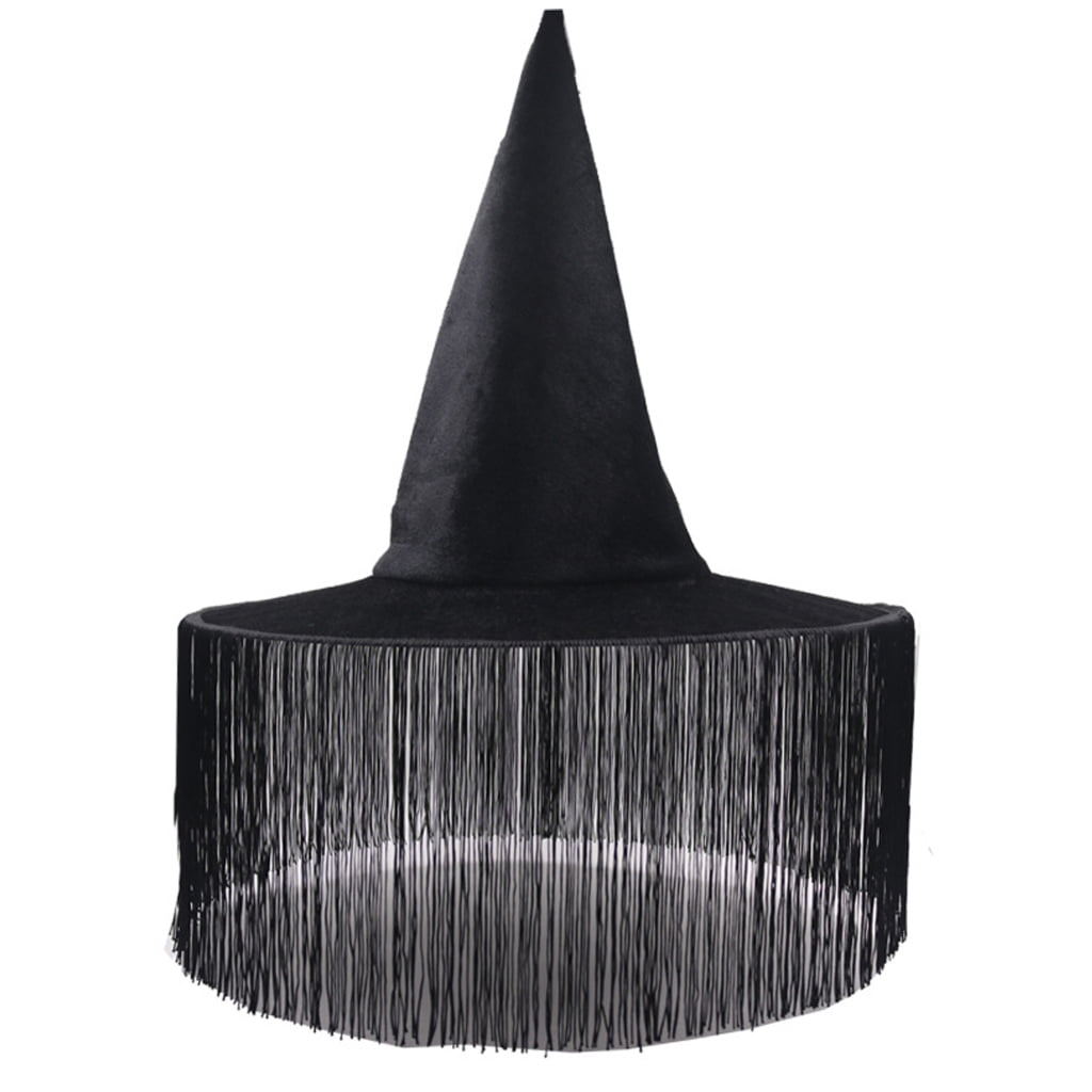 MOMOJIA Tassels Veil Witch HatHa110weenEaster Party Witch Hats ...