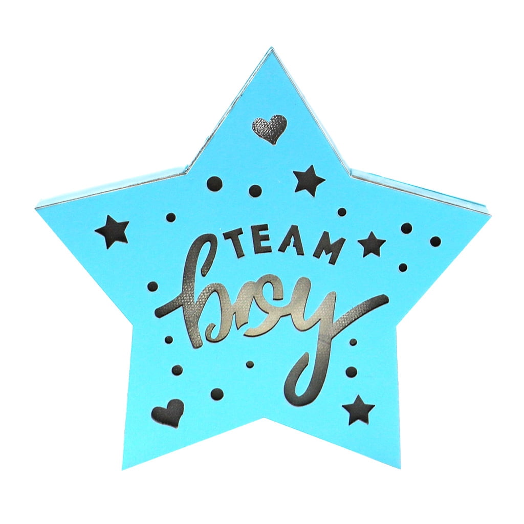 MOMOJIA Team Boy Sign Wooden LED Light Star Shape Ornament for Baby ...