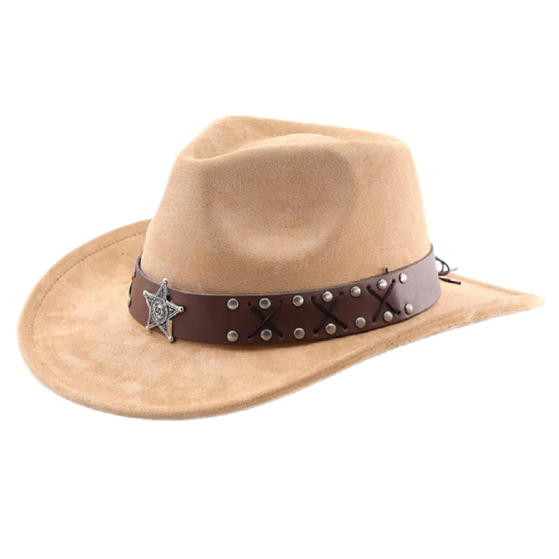 MOMOJIA Tibetan Fedoras Hat Rivet Belt Stage HatAdu1tUnisex Theme Party ...