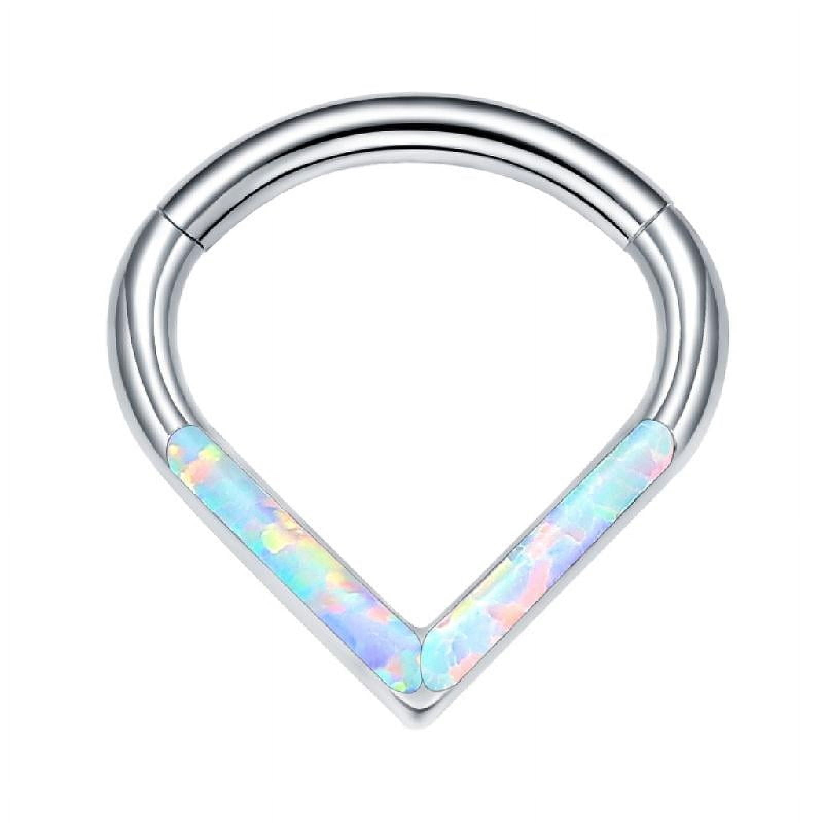 MOMOJIA Titaniums Steel Teardrop Septum Nose Ring Hypoallergenics ...
