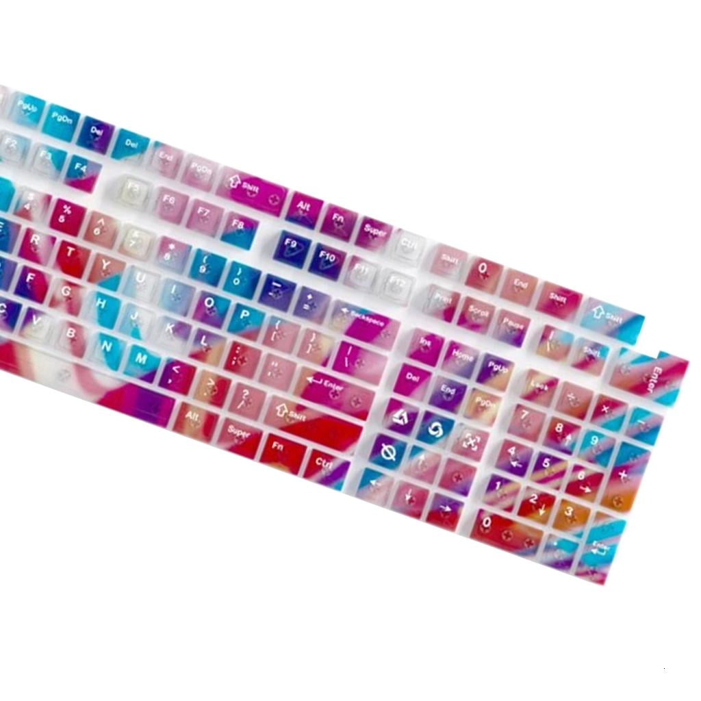 MOMOJIA Translucent Keycaps Rainbow Color Original Profile for ...