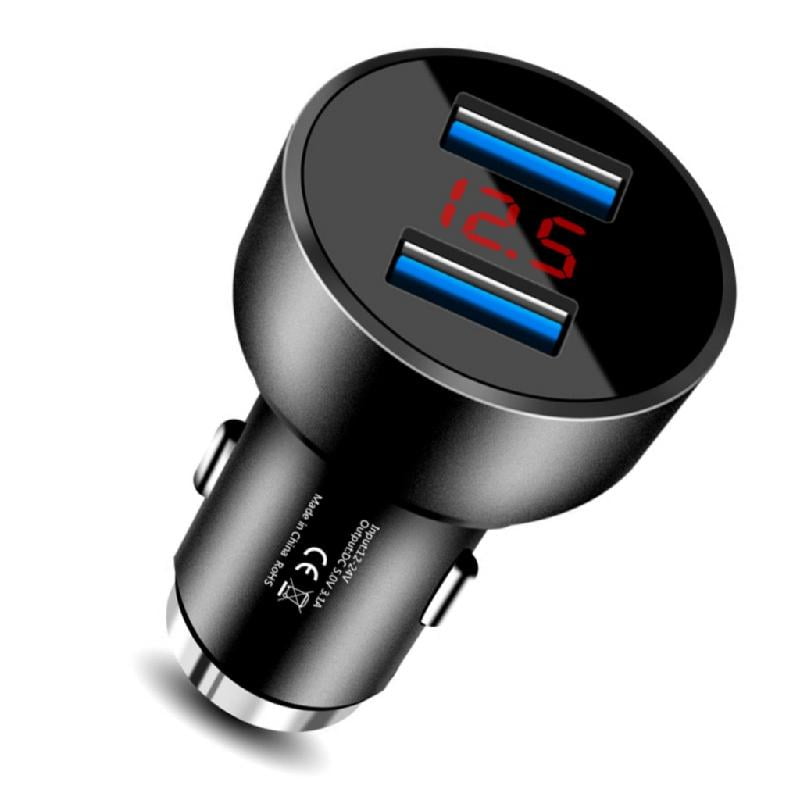 MOMOJIA Travel Car Charging Adapter with Display Screen, 3.1A Aluminum ...