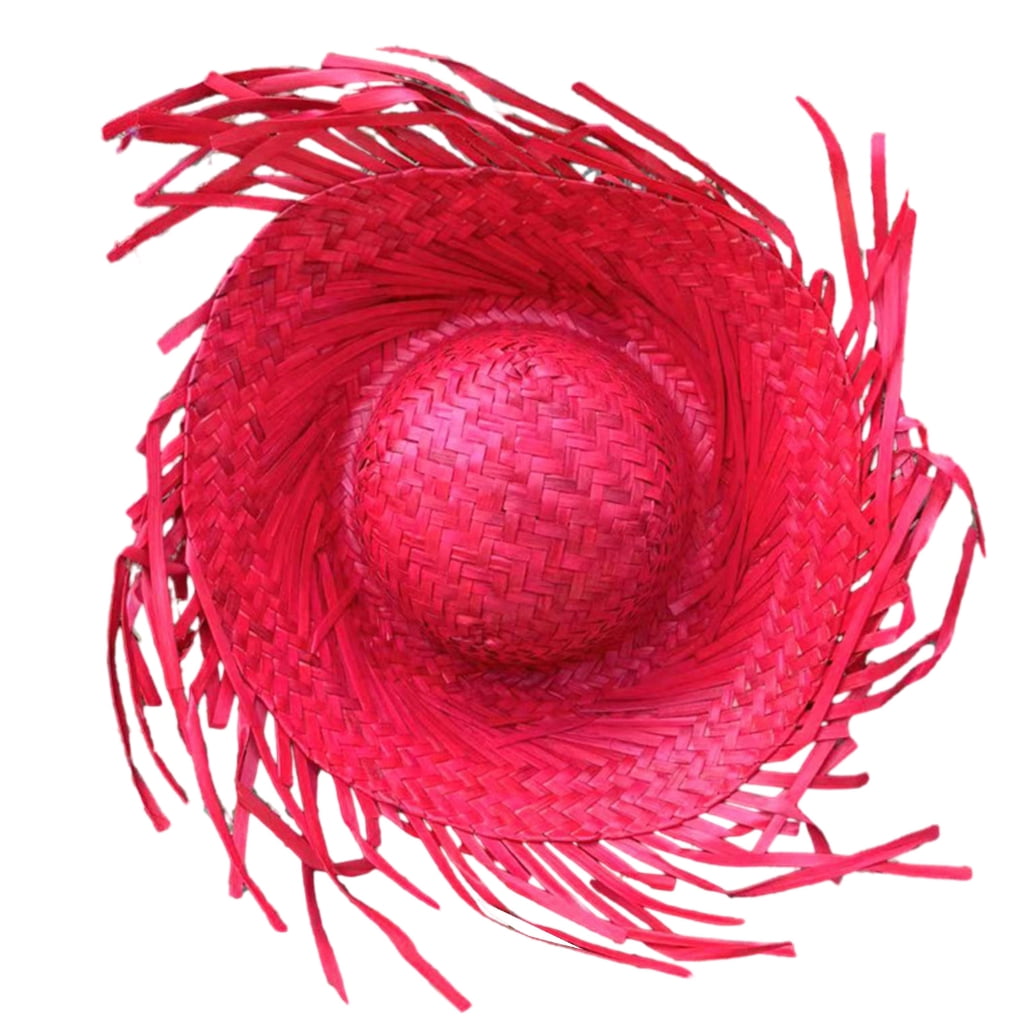 MOMOJIA Trendy Mexicanos Straw Hat with Ripped Brim, for Festivals ...