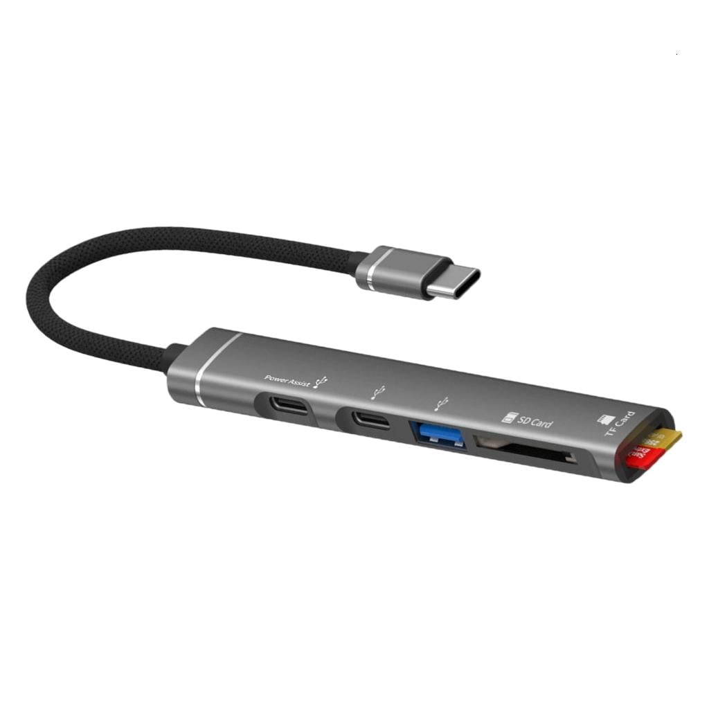 MOMOJIA USB C And USB A Two Port Hubs Aluminum Alloy SDTF Card Reader ...