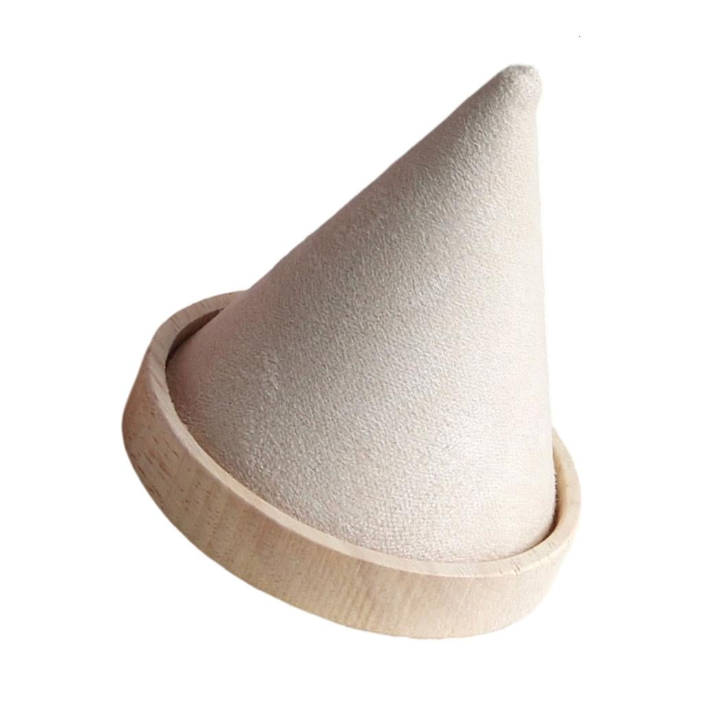MOMOJIA Velvets Covered Wood Bangle Holder Conical Design Jewelry ...