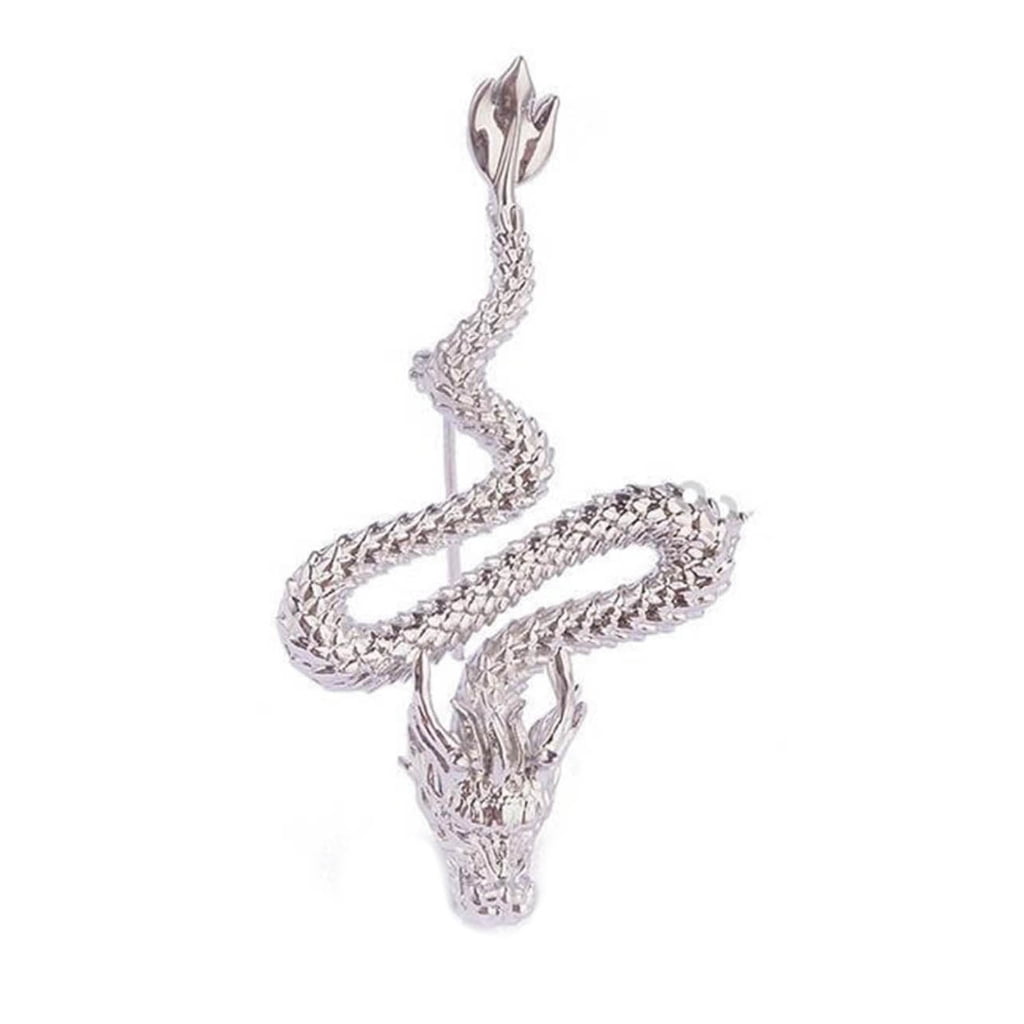 MOMOJIA Vintage Dragon Pin Retro Punk Lapel Pins Durable Zodiacs ...