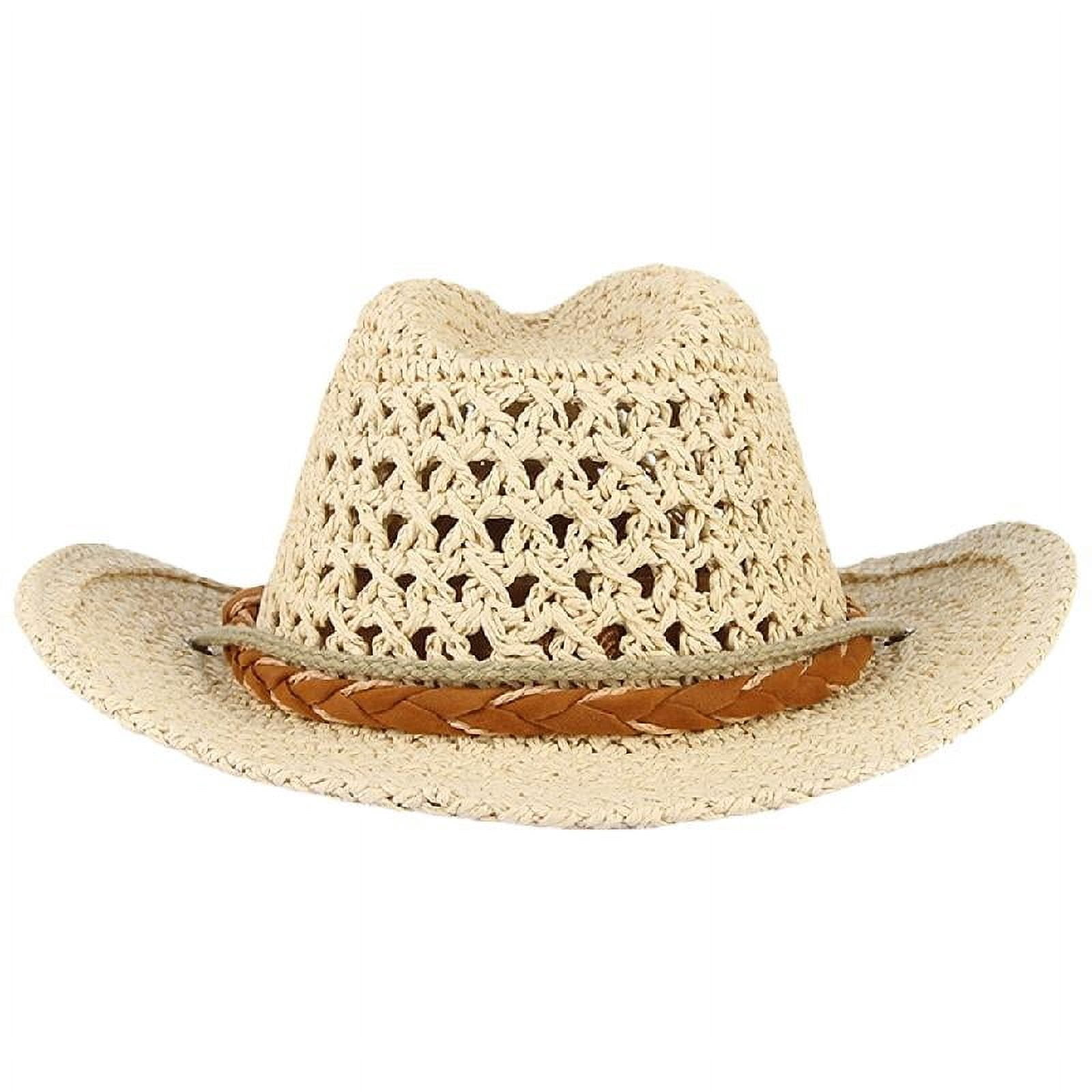 MOMOJIA Vintage Straw Hat Beach Protable Hat Men's Western Hat Retros ...
