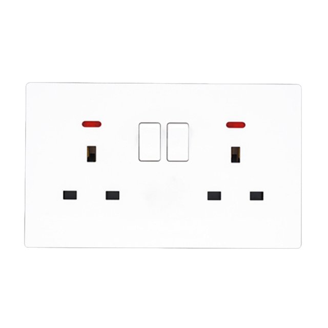 MOMOJIA Wall Sockets White Boxes Pattress Double 3Gang Switched Plug ...