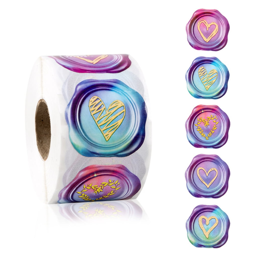 MOMOJIA Waxed Sealing Labels Waxed Sealing Sticker Self-Adhesive ...