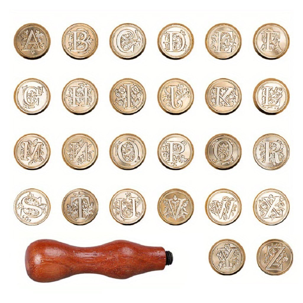 MOMOJIA Waxes Seal Stamp Set,Sealing Stamp Kits Alphabets Sealing Waxes ...