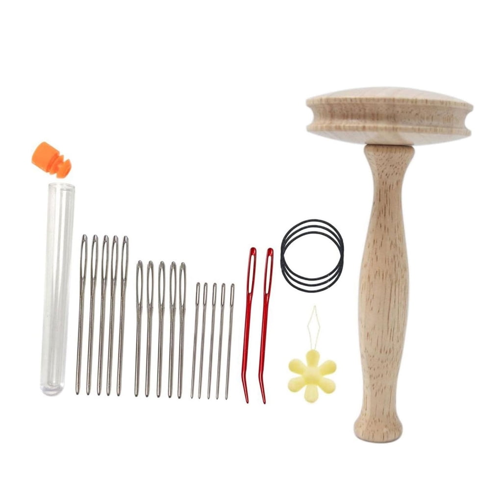 MOMOJIA Wood Darning Tool Set with 17 Sewing Needle and Wood Darning ...