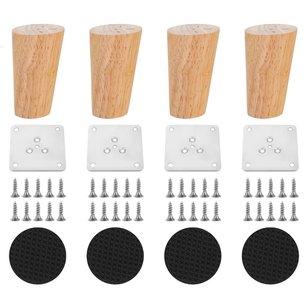 MOMOJIA Wood Furniture Support Legs Rural Wood Cabinet Feet for Home ...