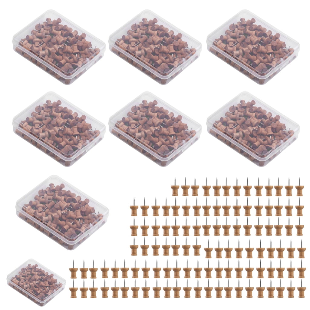 MOMOJIA Wood Map Pins Notice Board Pin Cork Notice Board Thumb Tacks ...