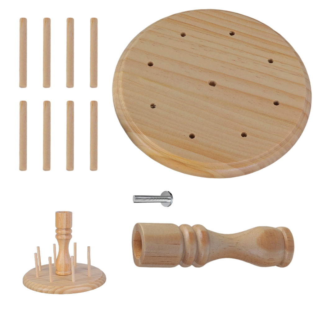 MOMOJIA Wood Thread Holder with Scissors Holder 8 Spool Thread Spool ...