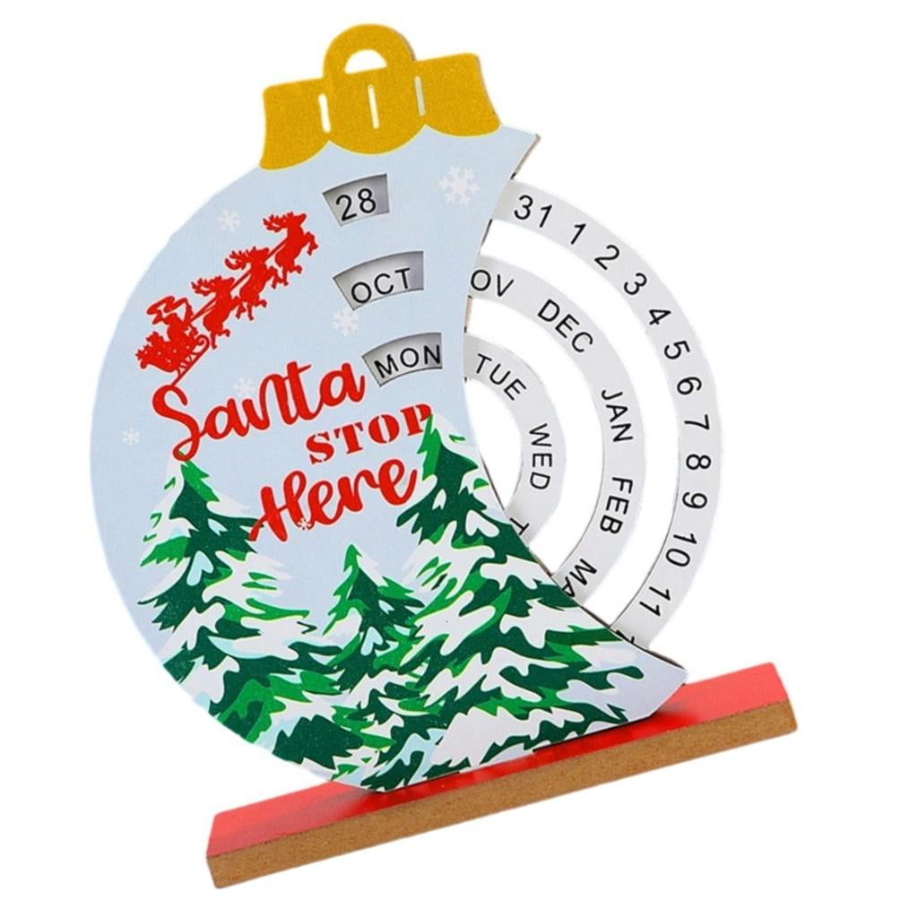 MOMOJIA Wooden Advent Calendar with Rotating Dates Week Month Display ...