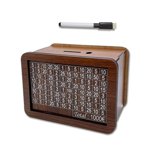 MOMOJIA Wooden Money Box with Saving Money Goal Counter Reusable Home ...