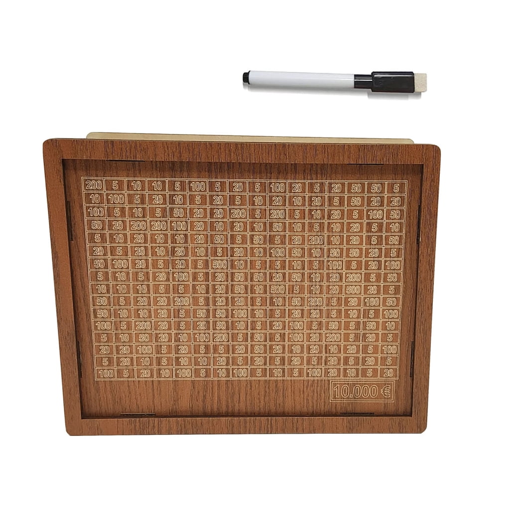 MOMOJIA Wooden Money Box with Saving Money Goal Counter Reusable Home ...