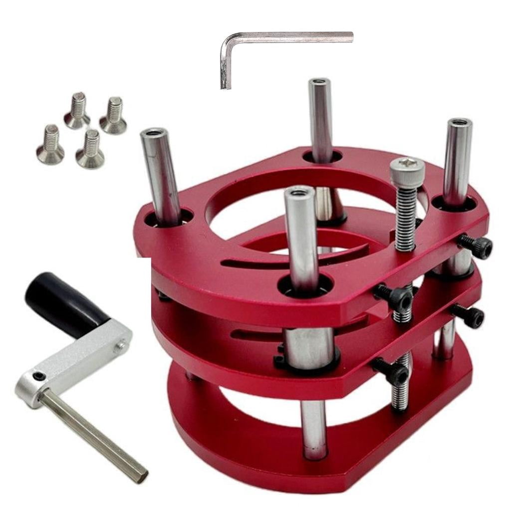 MOMOJIA Woodworking Router Base Adjustable Height 51mm Four Jaw Clamp ...