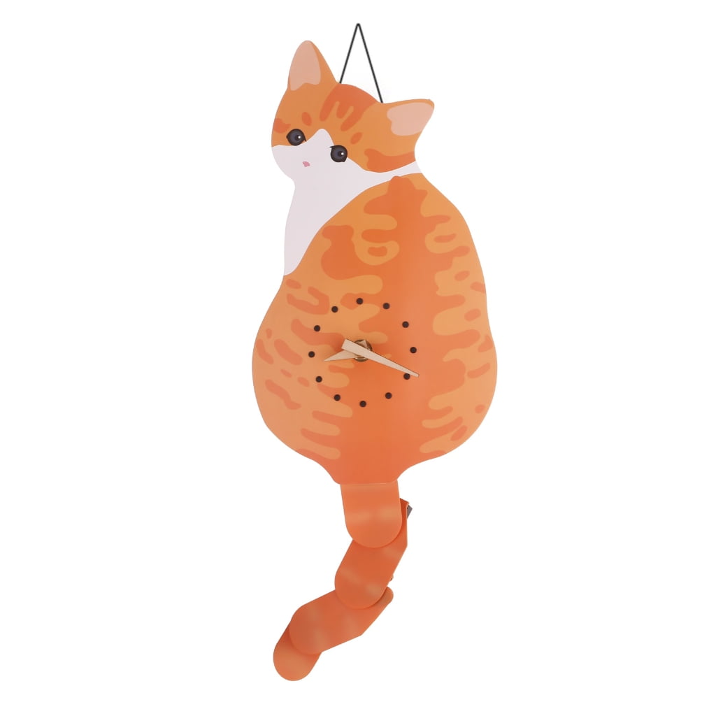 MOMOJIA for Creative Wall Clock Naughty for Cat Wag Tail Clocks for ...