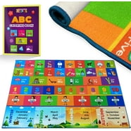 Ottomanson Machine Washable Non-Slip Rubberback Hopscotch 3x6 Kids ...