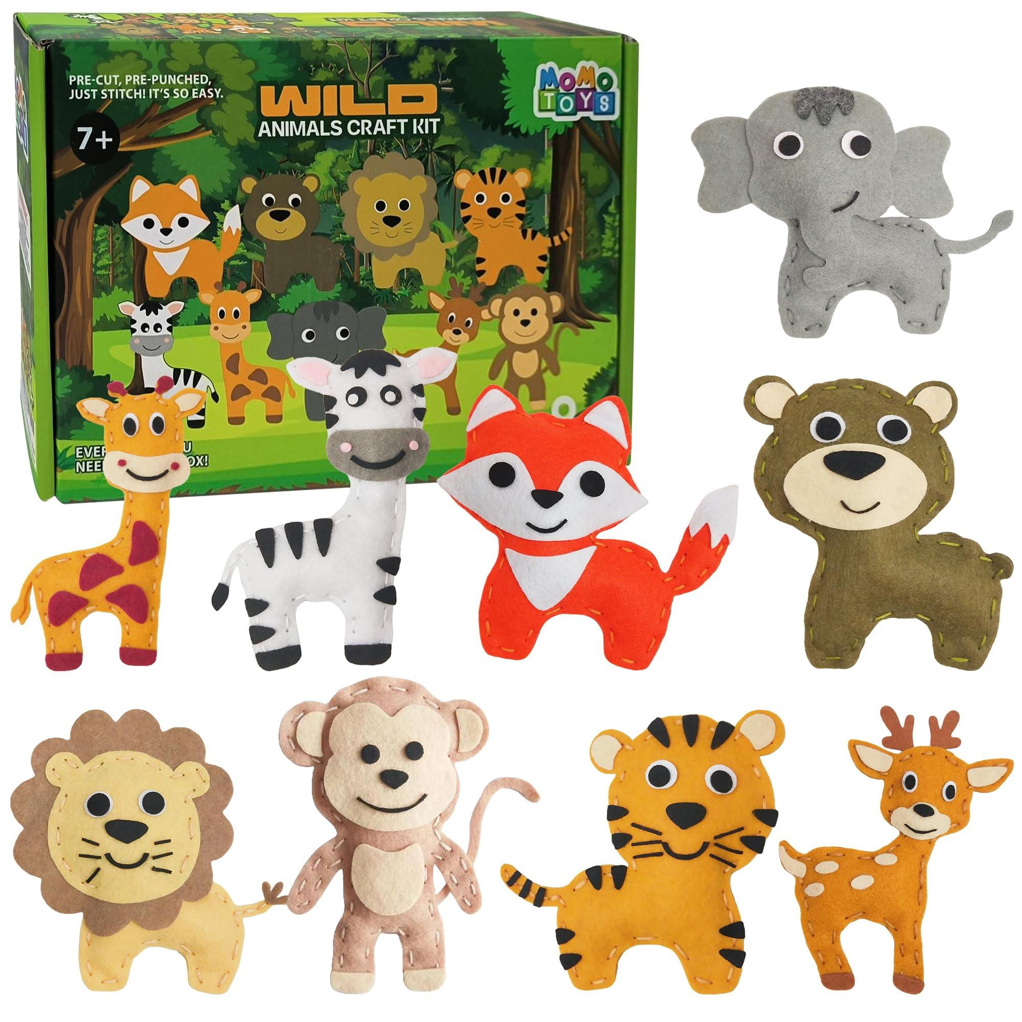 MOMOTOYS Sewing Kits Child Crafts Supplies Wild Animals, Beginner ...