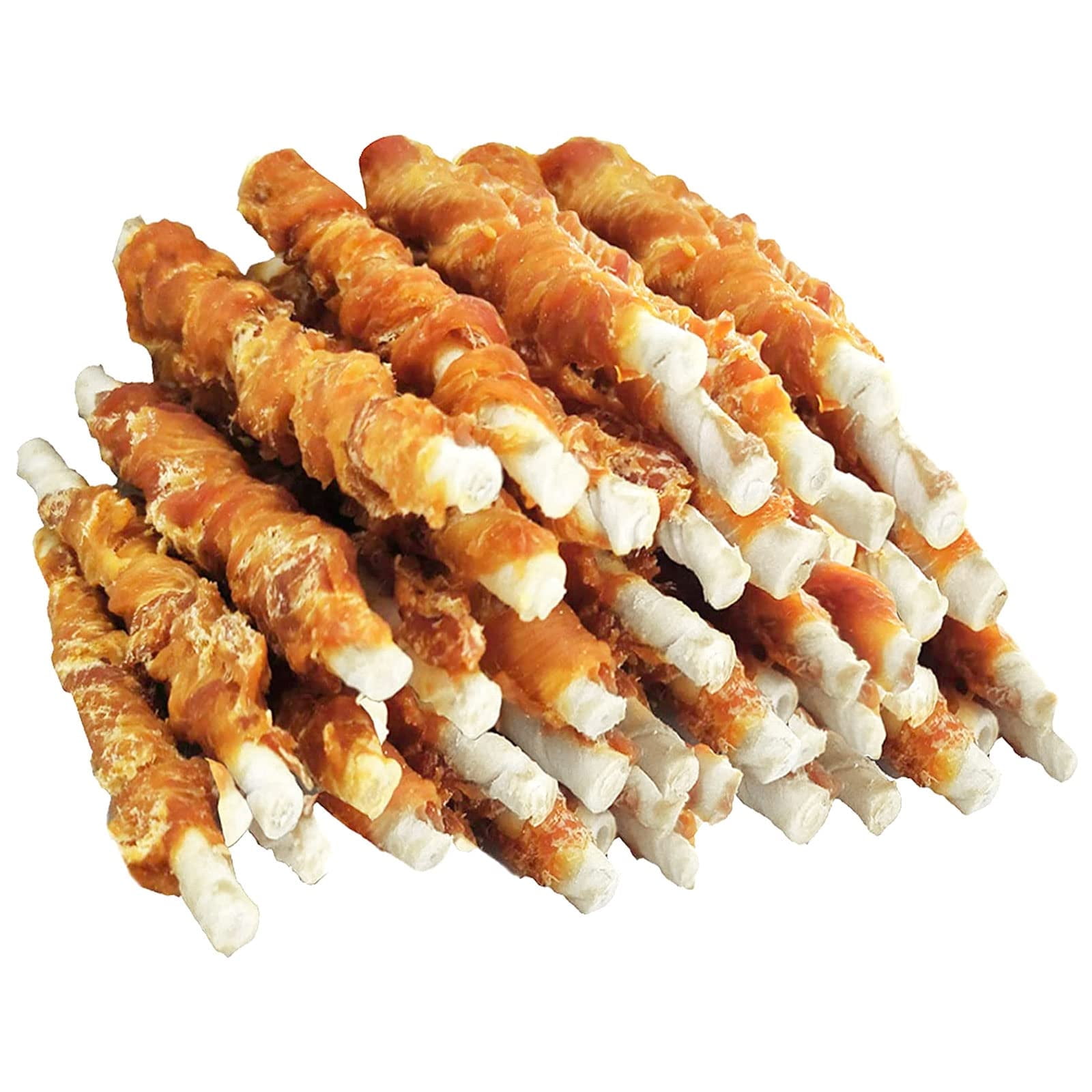MON2SUN Dog Treats, Rawhide Twist Chicken Hide Sticks, Suitable for ...