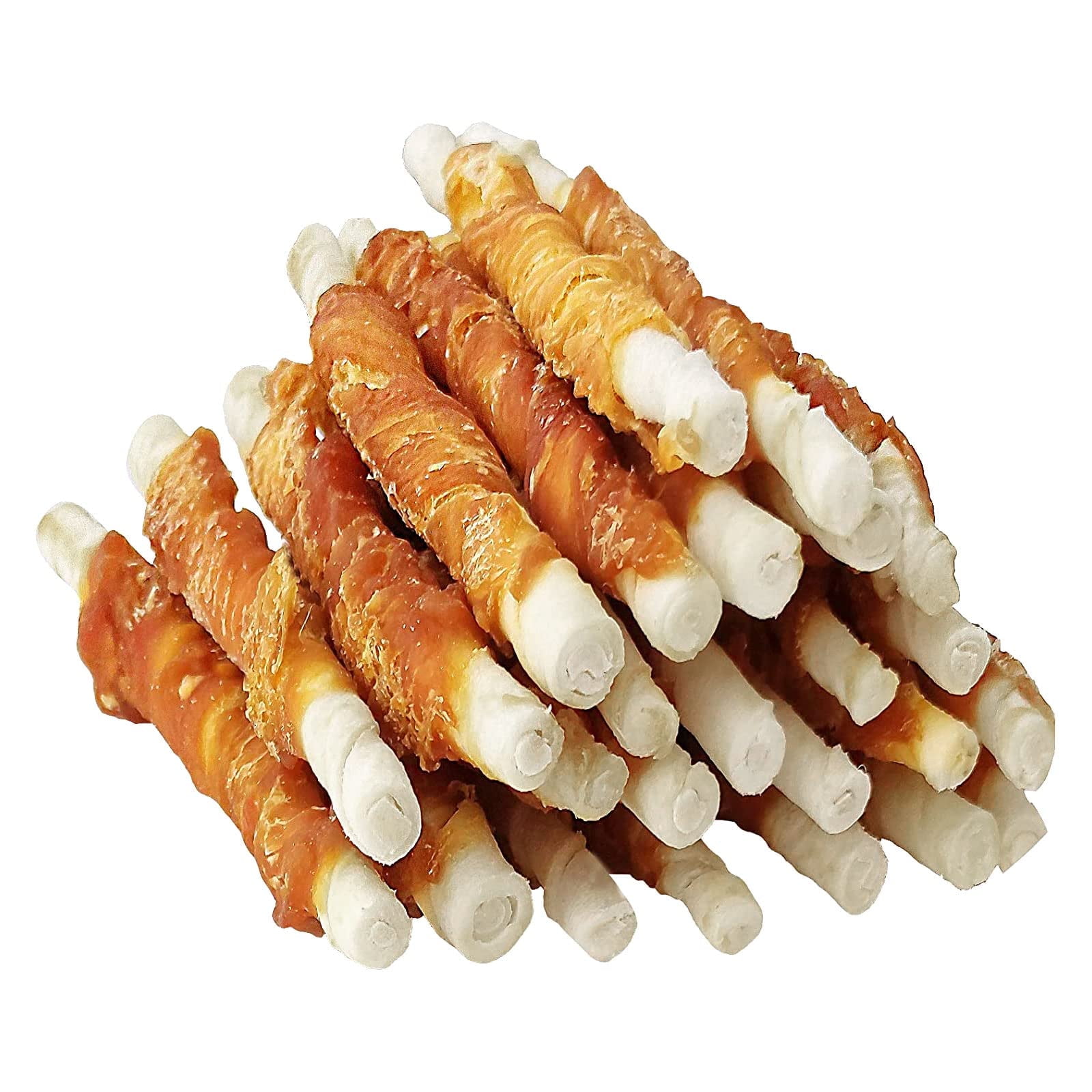 Pet Paradise Chicken Wrapped Dog Rawhide Twist, 5 Inch, 25 Count for ...