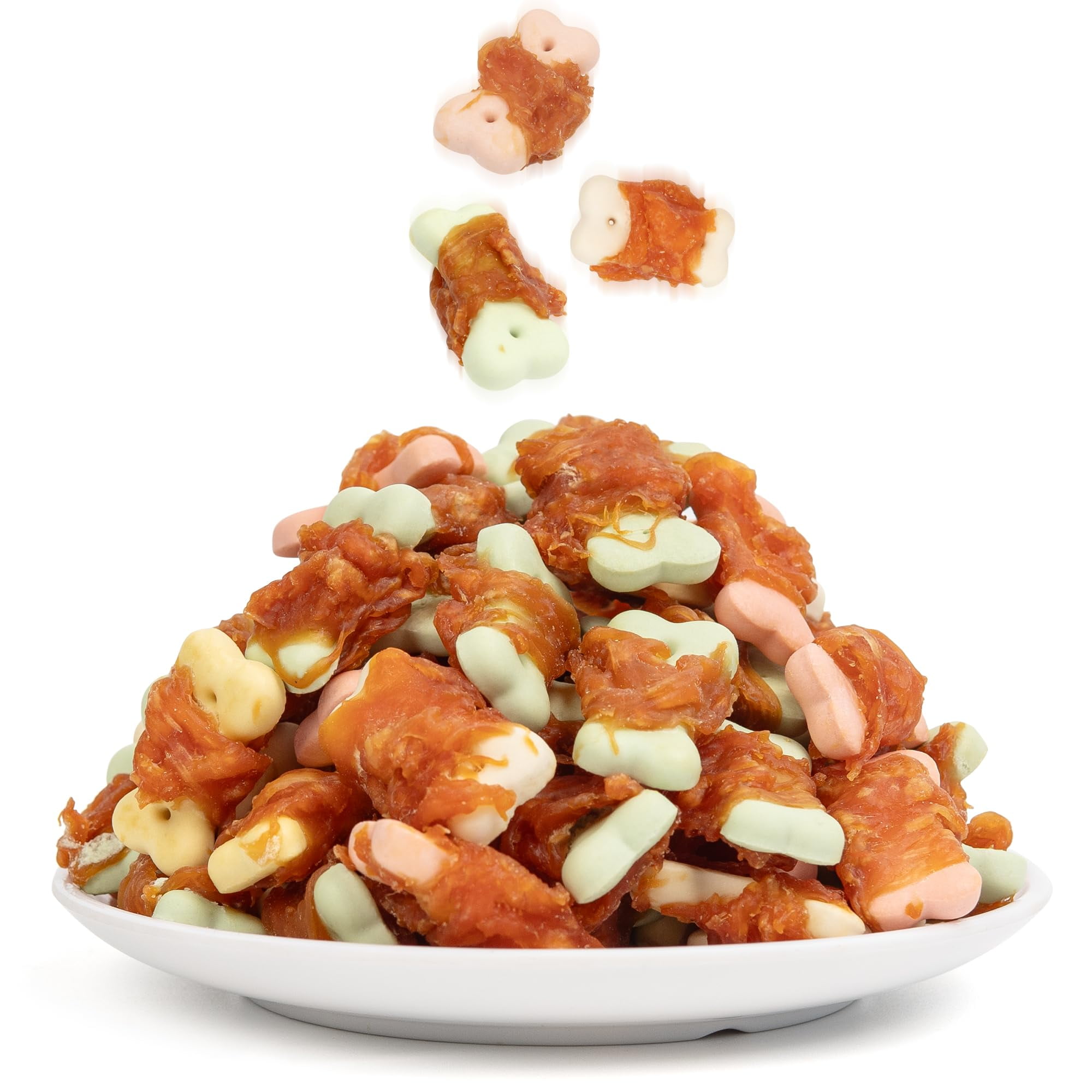 MON2SUN Dog Treats,ITSC Mini Chicken Wrapped Biscuits with Added ...