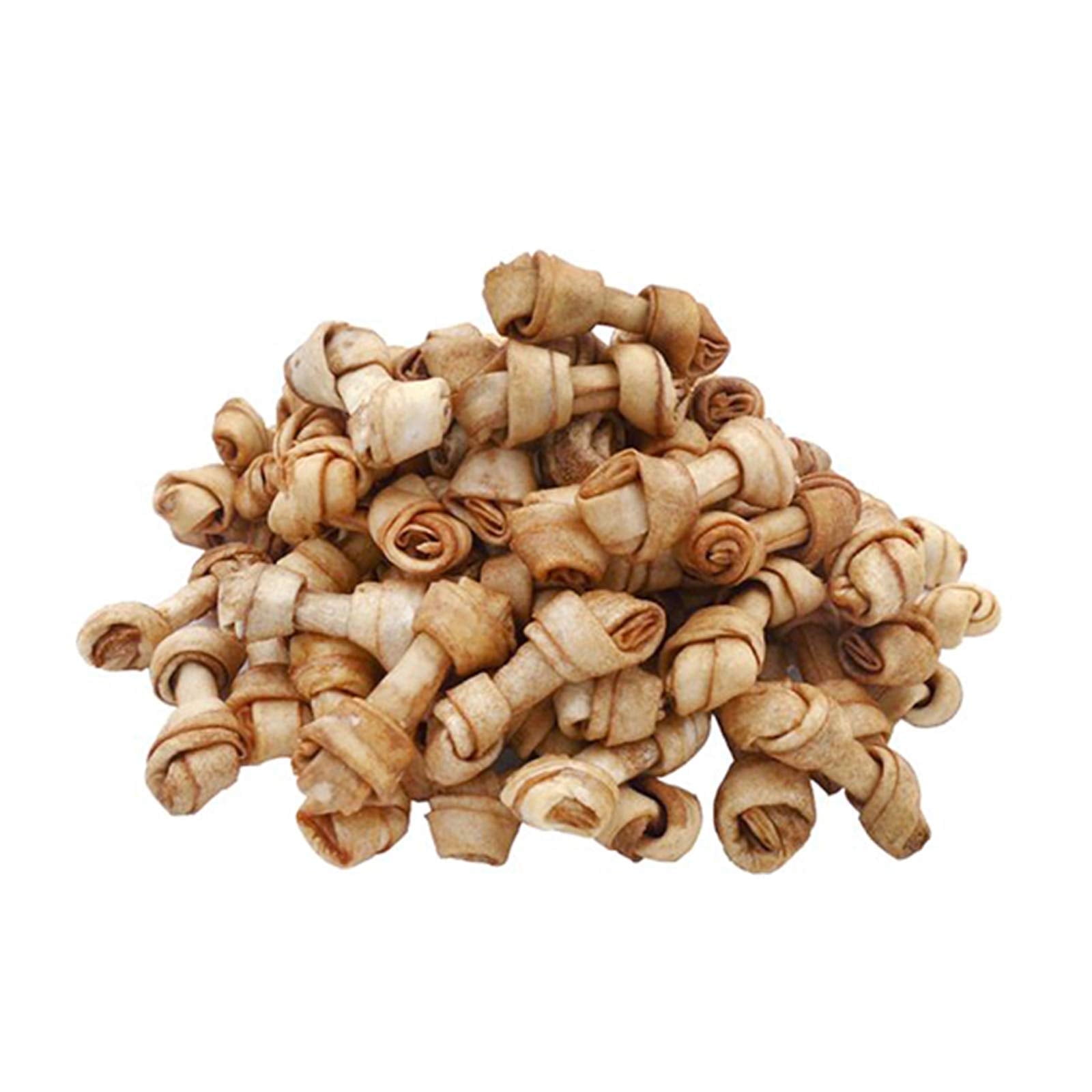 MON2SUN Rawhide Knot Bones Chicken Flavor Small Dog Treats, 14.8 oz (60 ...