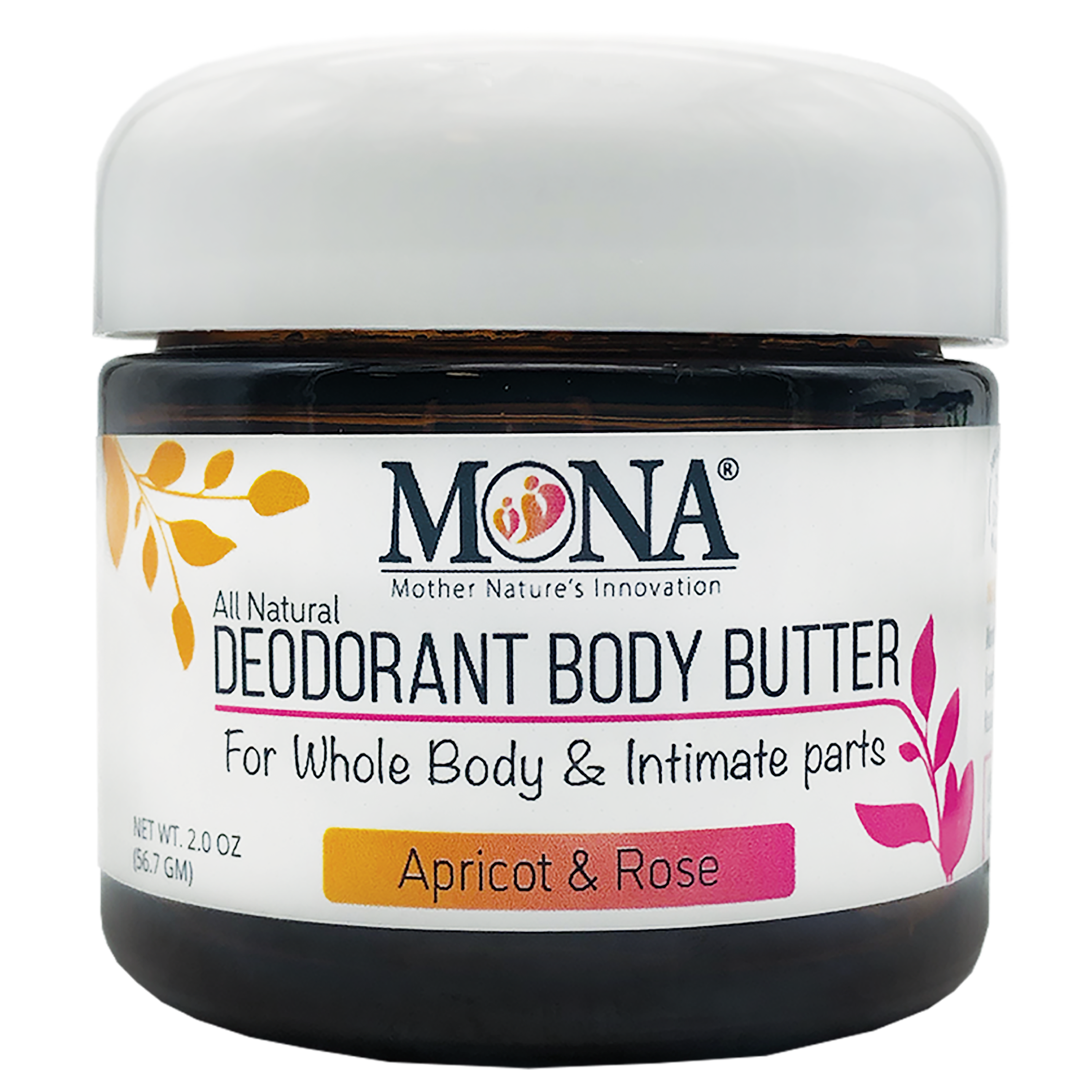 MONA Brands All Natural Deodorant Body Butter for Whole Body & Intimate ...