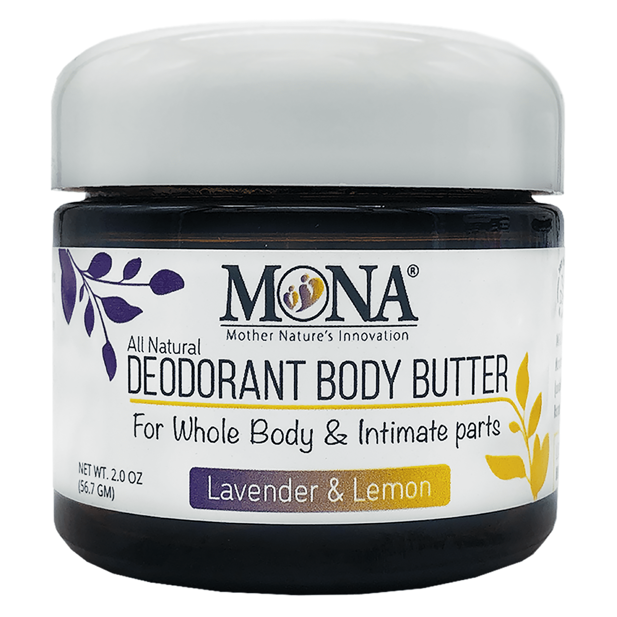 MONA Brands Natural Deodorant for Whole Body & Intimate Parts (Lavender ...