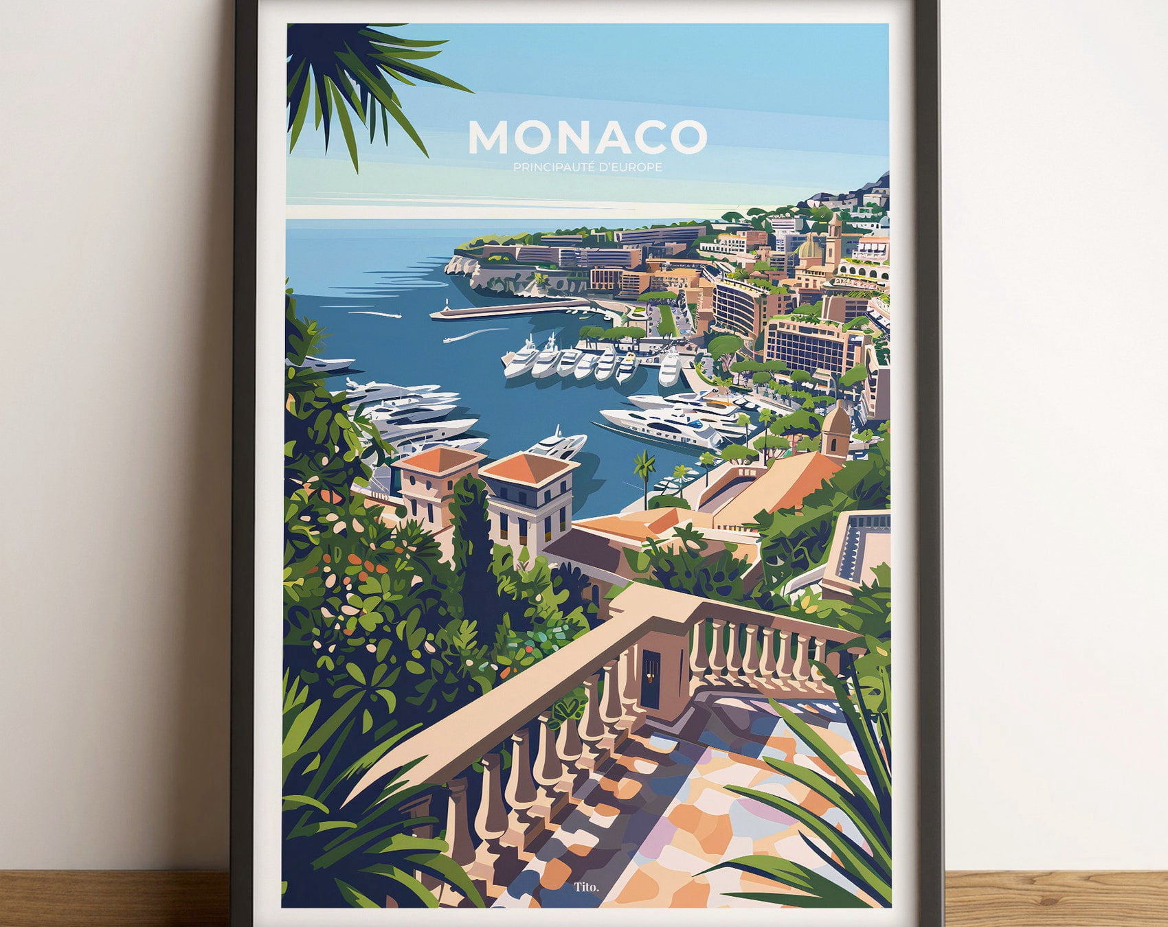 MONACO poster · Monaco travel poster · Monaco art print · Monaco poster ...