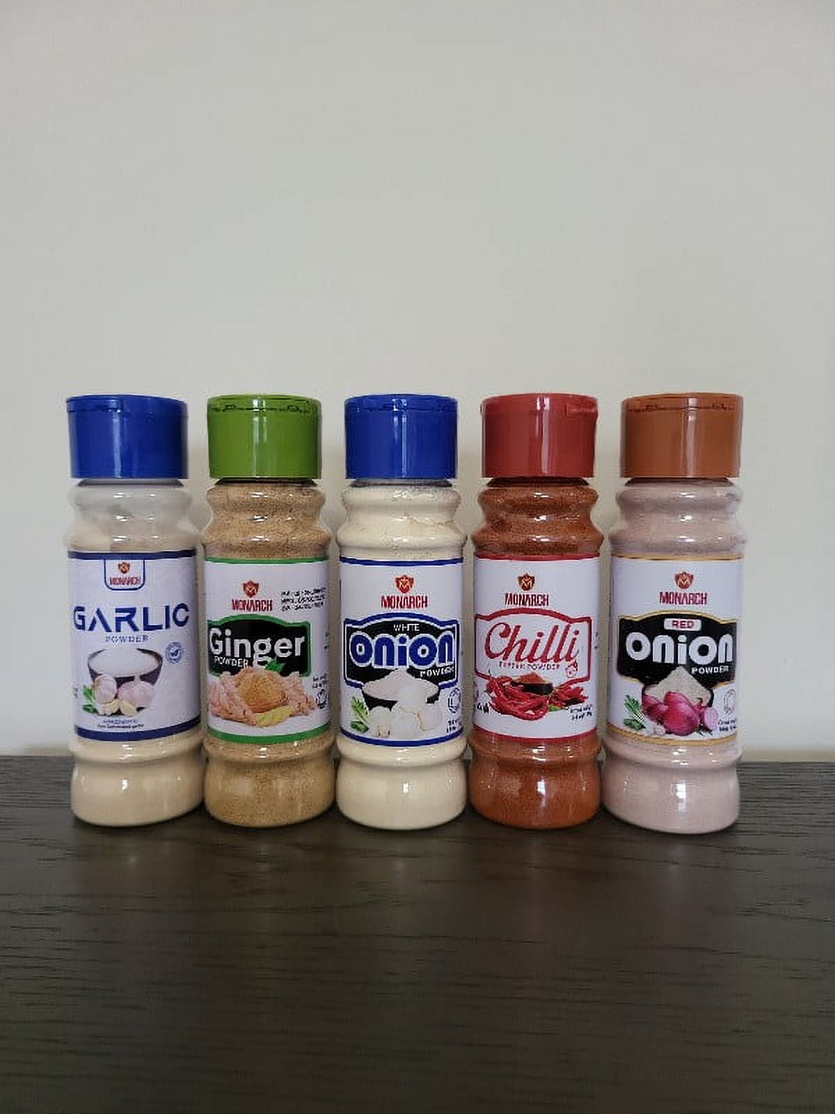 MONARCH 100% Ginger Powder- Garlic Powder- Chili Pepper Powder- Onion ...
