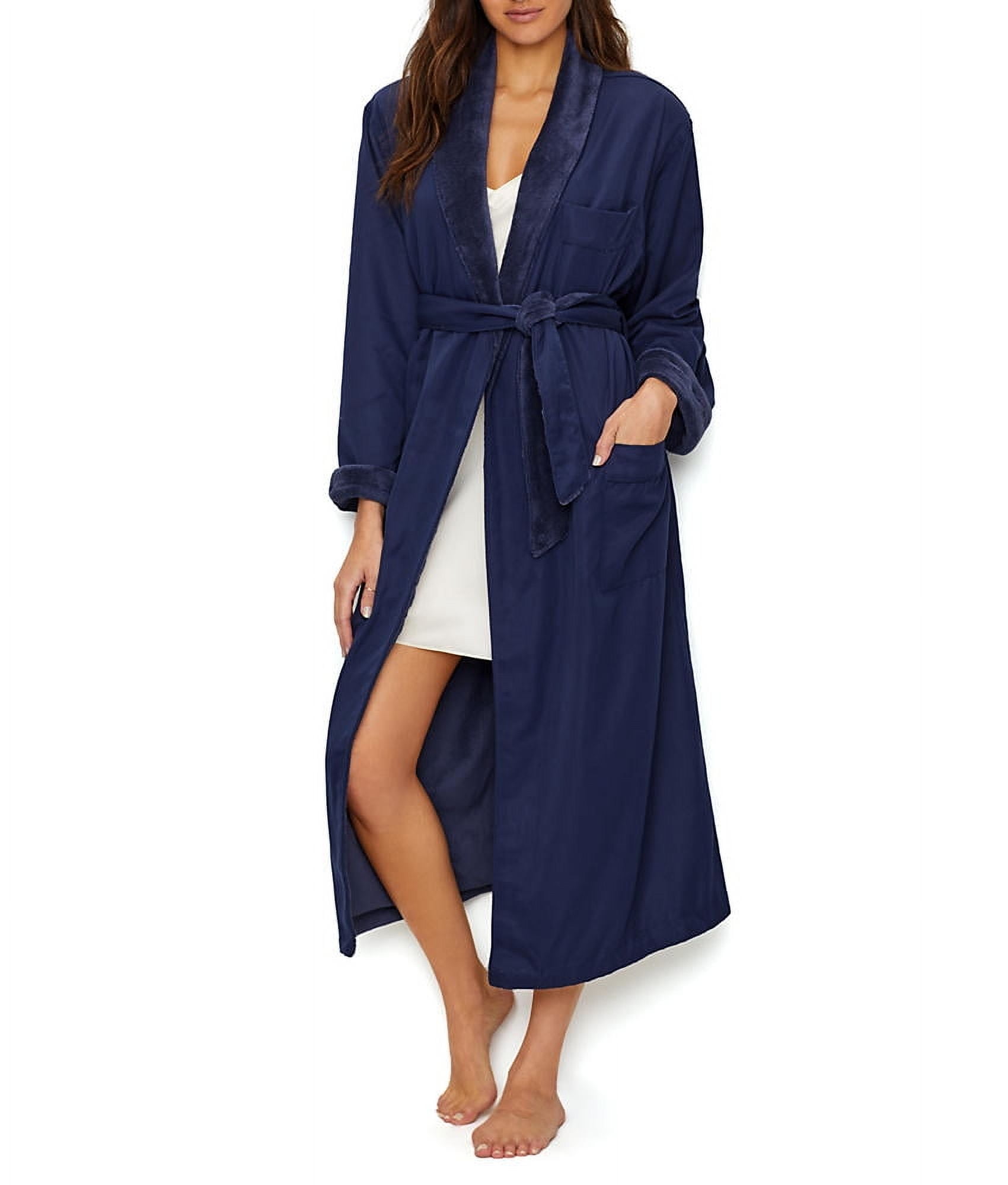 MONARCH - Plush Lined Microfiber Bath Robe for Women or Men - Super ...