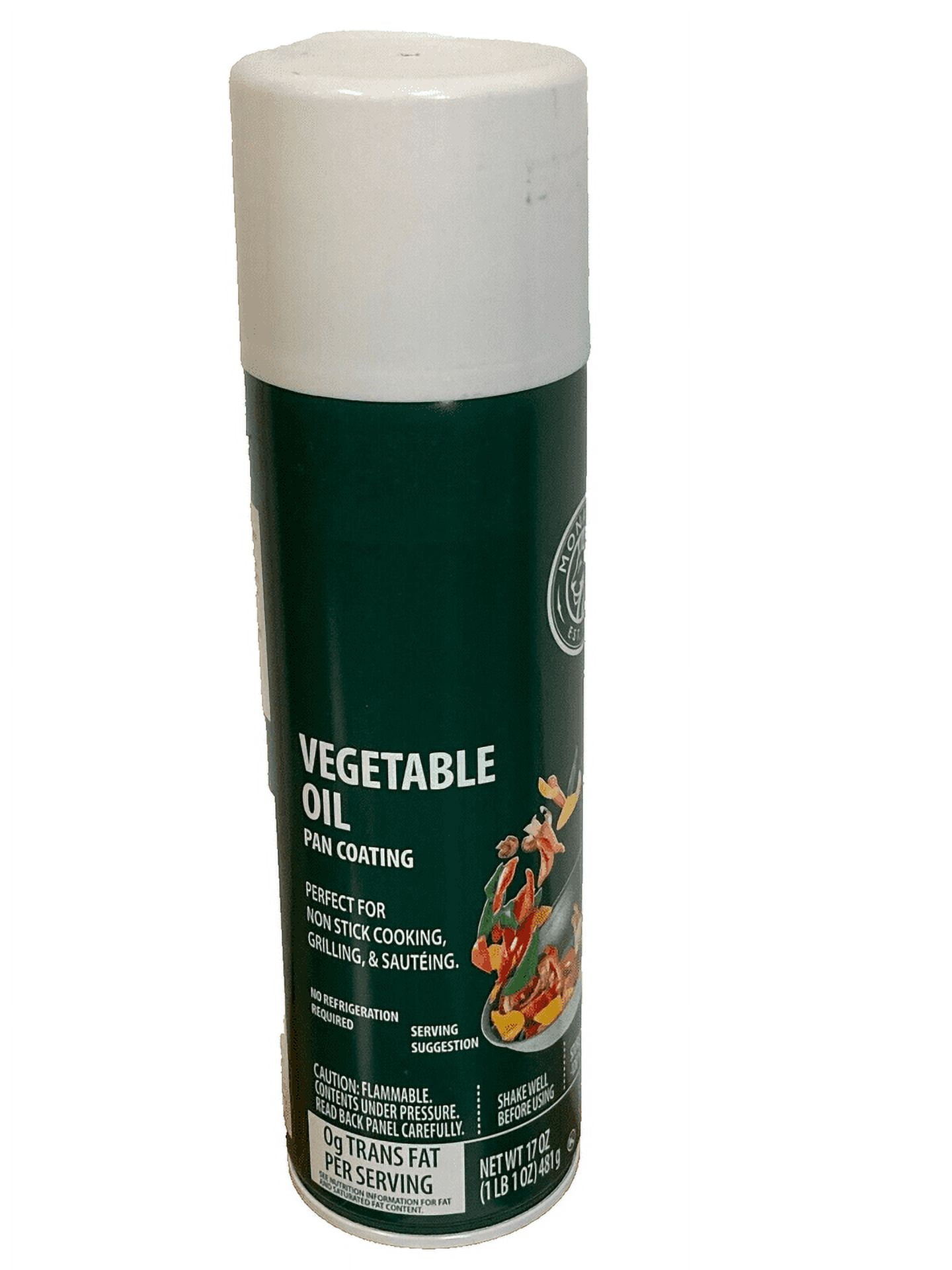 MONARCH Vegetable Oil Pan Coating 17 Oz (1 lb 1oz) 481 g 933685- Qty: 3 ...