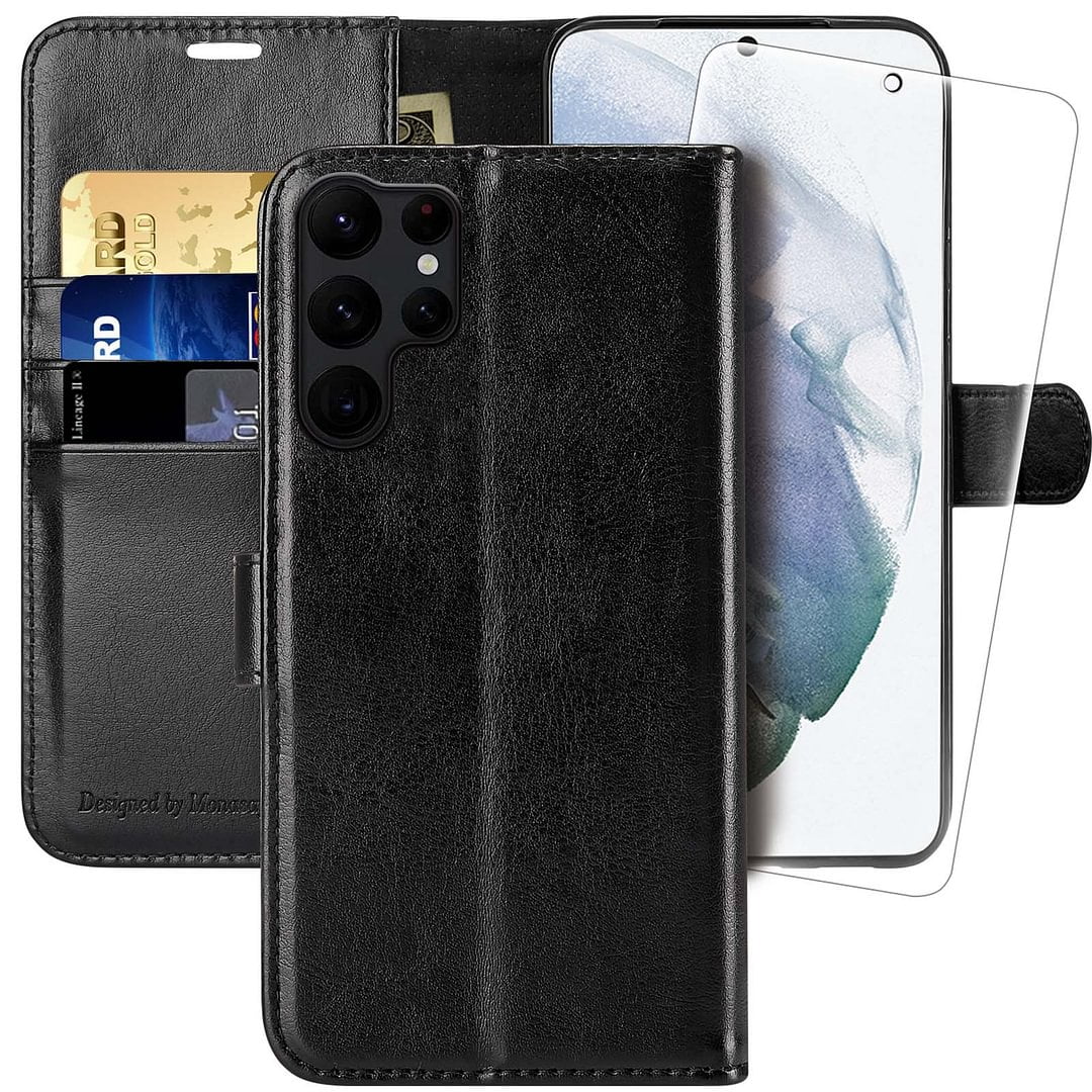 MONASAY Wallet Case for Galaxy S23 ultra 5G,[RFID Blocking] Flip Folio ...