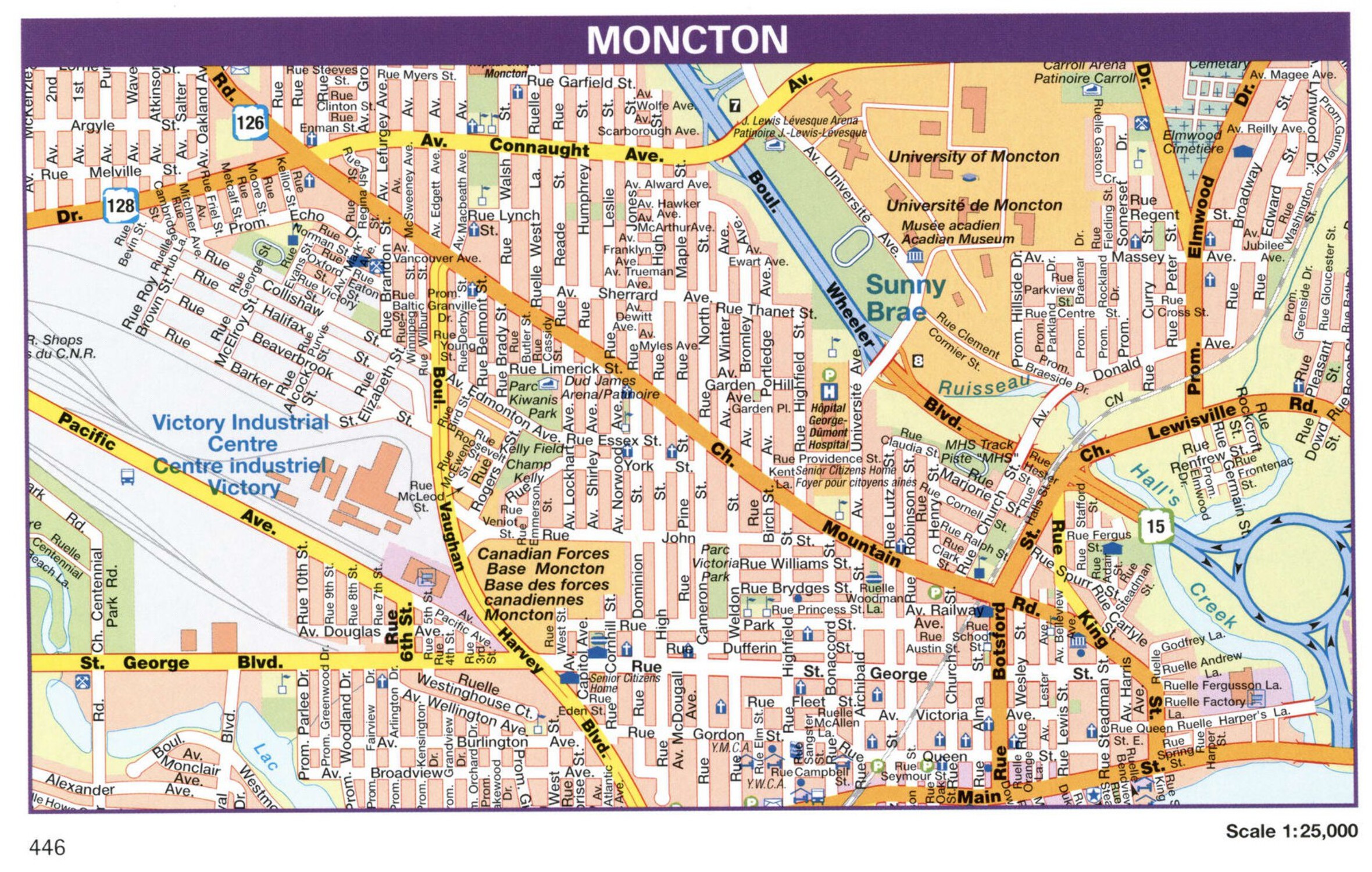 Moncton New Brunswick Canada Map Glossy Poster Picture Photo Print ...