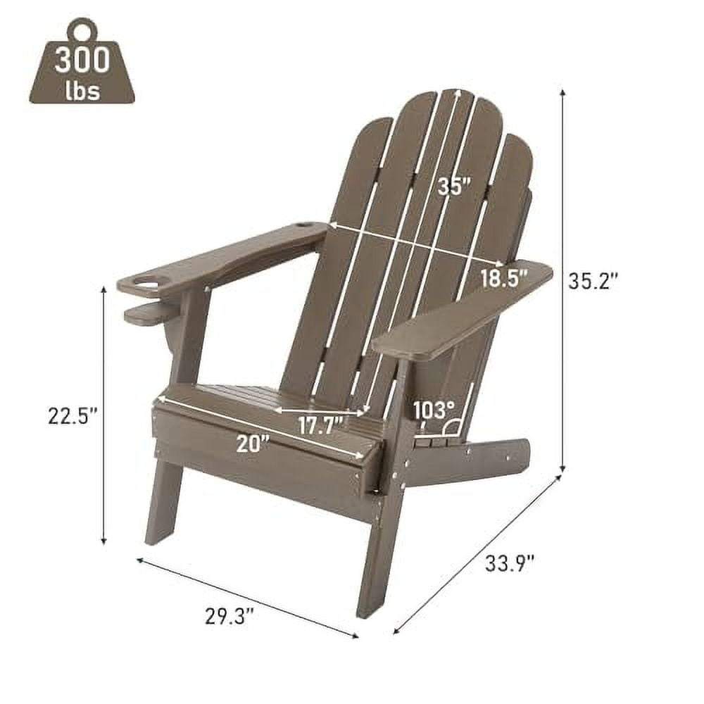 MONDAWE Adirondack Chair Weather Resistant,Plastic Patio Chairs with ...