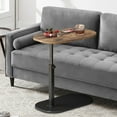 MONEHANE C-Shaped End Table, 360° Rotating Adjustable Height Couch Side ...