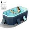 Foldable Above Ground Swimming Pools for Kids Adults, Non-Inflatable ...