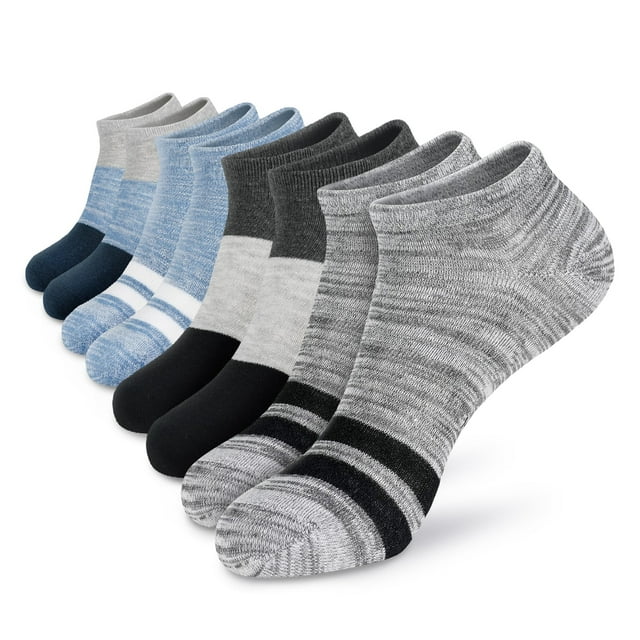 MONFOOT Women's and Men's 8-Pack Multicolor Cotton Low Cut Ankle Socks - Walmart.com