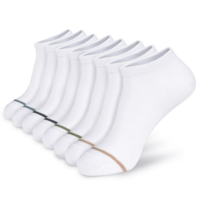 MONFOOT 8-Pack Multicolor Cotton Low Cut Ankle Socks for Women and Men, Soft, Breathable ...