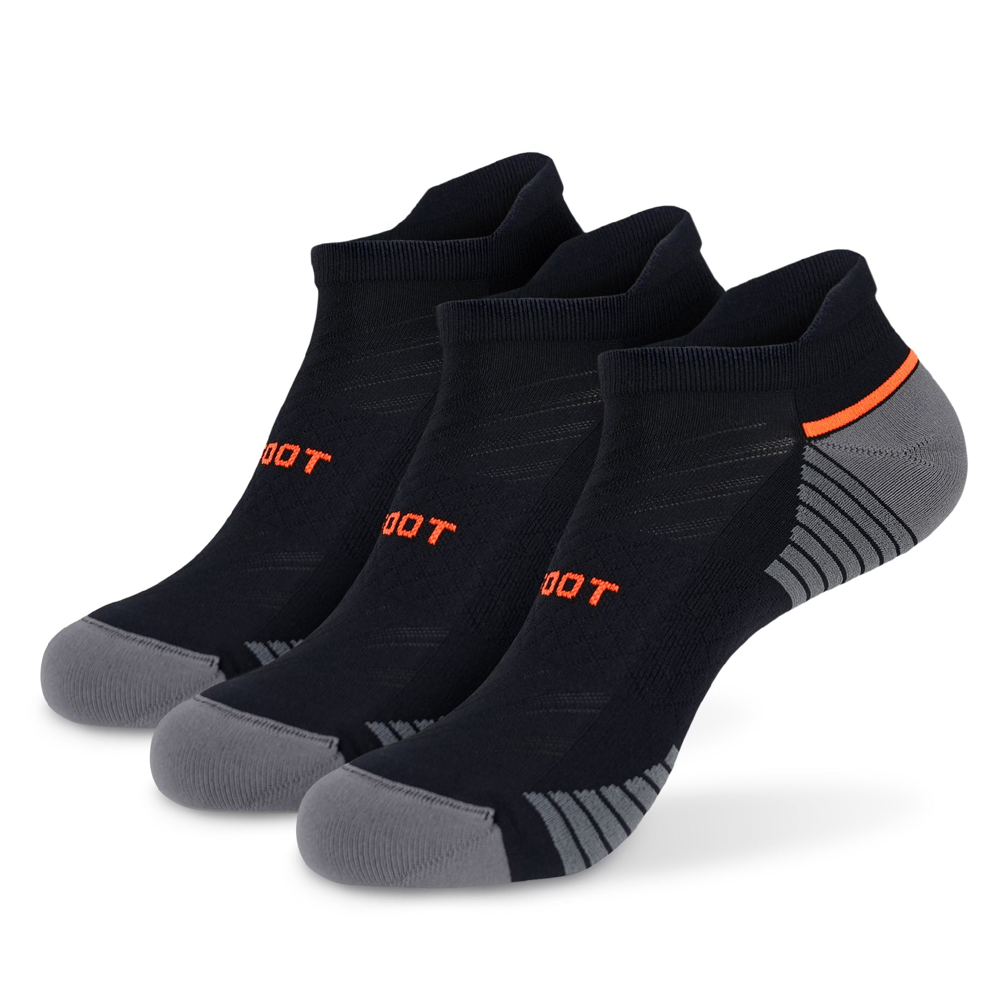 Monfoot Unisex Running Cushioned Silky Soft Ankle Socks, Black, 3 Pairs ...