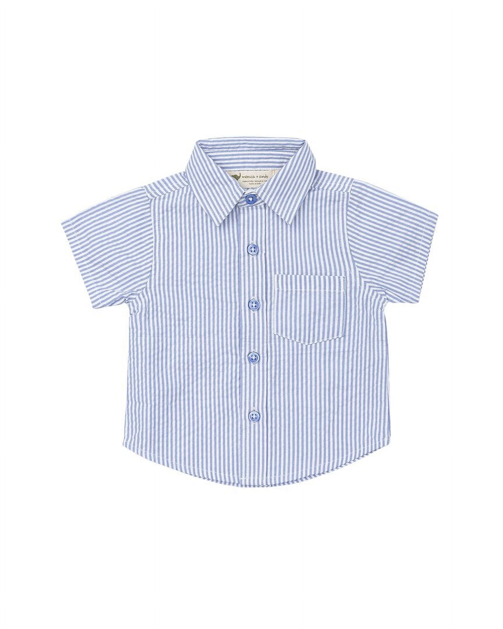 MONICA + ANDY boys Short Sleeve Oxford Shirt, 18-24M - Walmart.com
