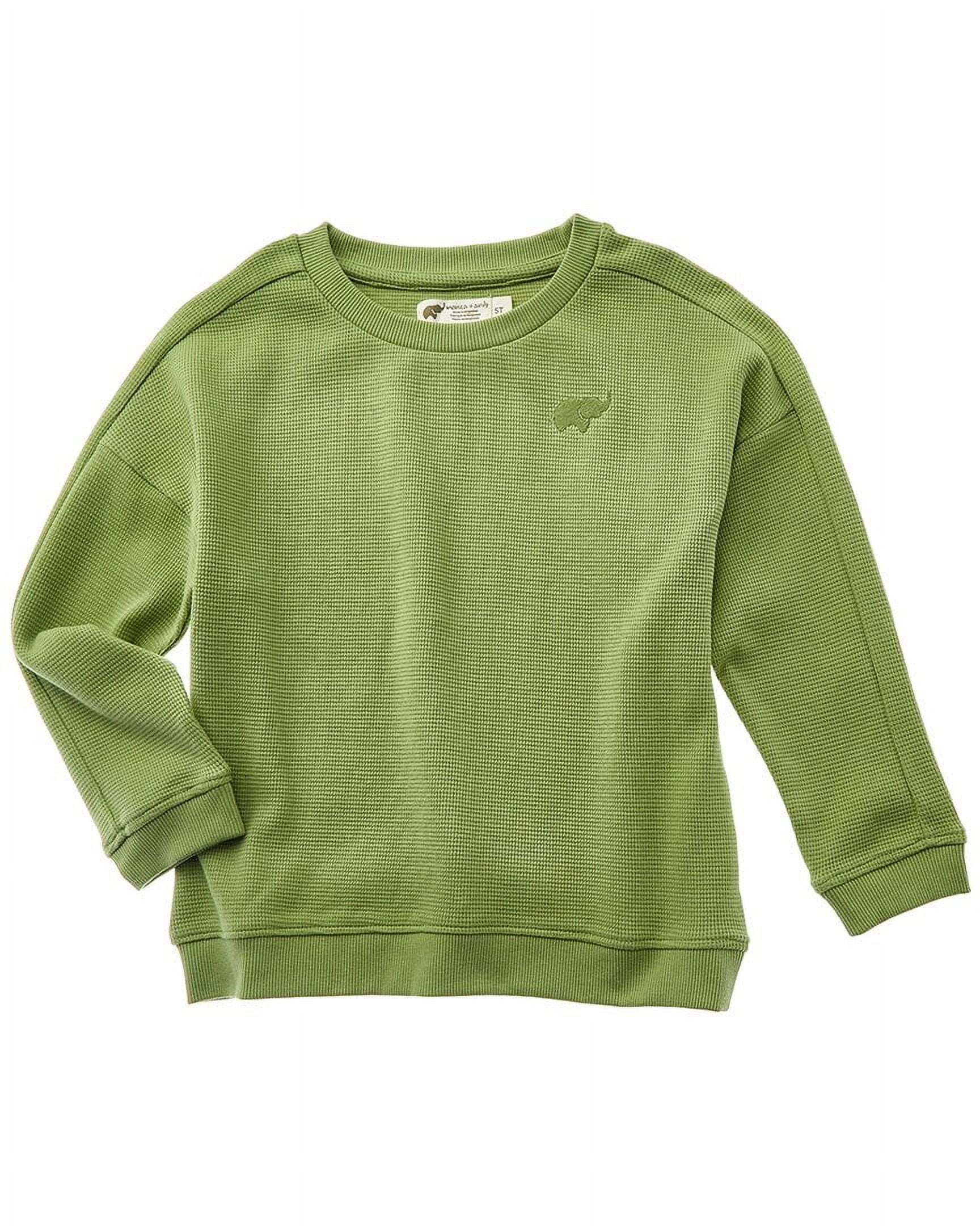 MONICA + ANDY boys Waffle Sporty Sweatshirt, 0-3M, Green - Walmart.com