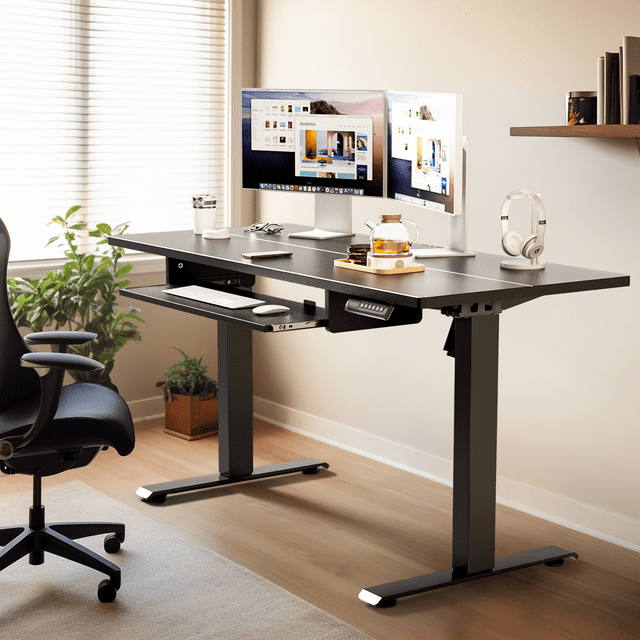 "MONINXS Ergonomic Movable Workstation, 48""*24"" Electric Adjustable ...