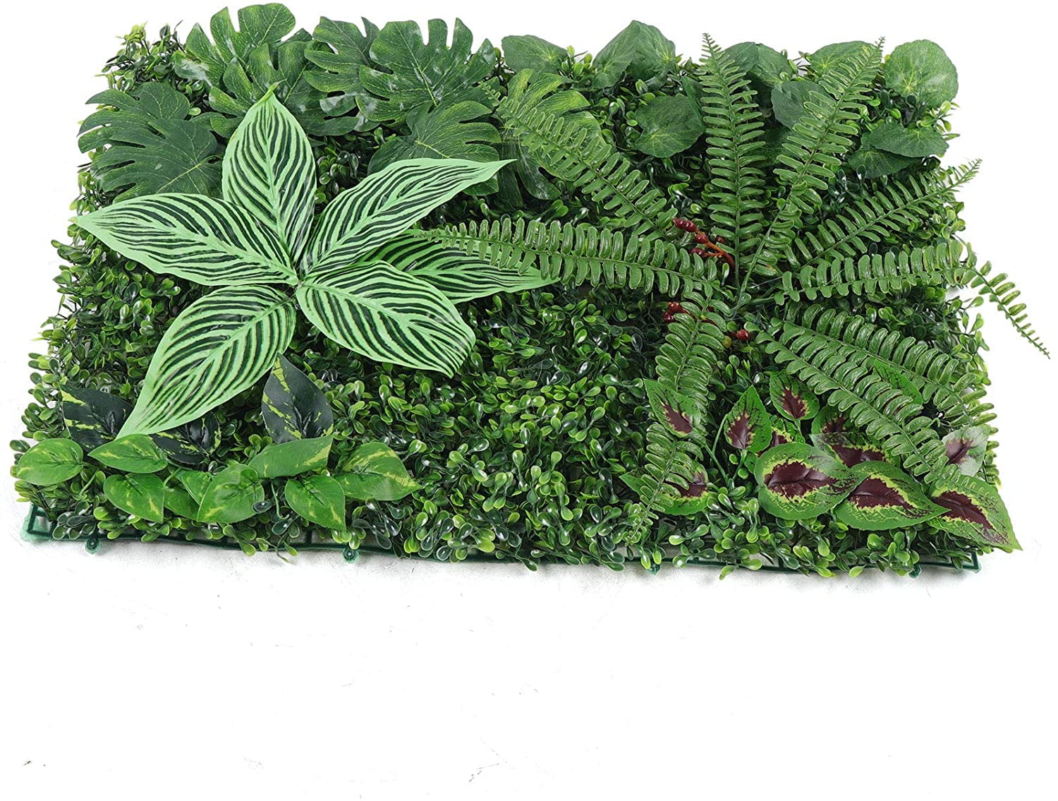 MONIPA 12Pcs 23.62"x15.75"x1.57" Artificial Mat Greenery Panels Topiary ...